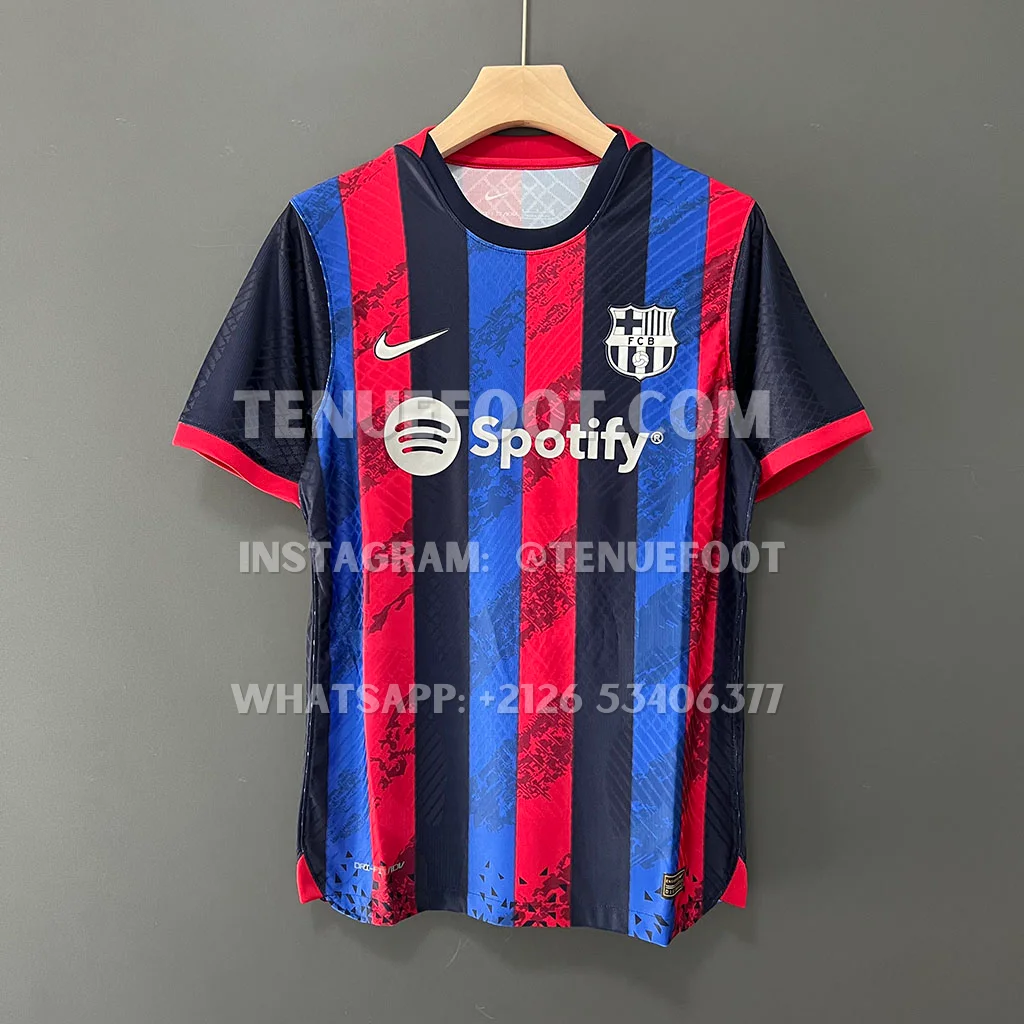 Barcelona retro red blue LS – TenueFoot